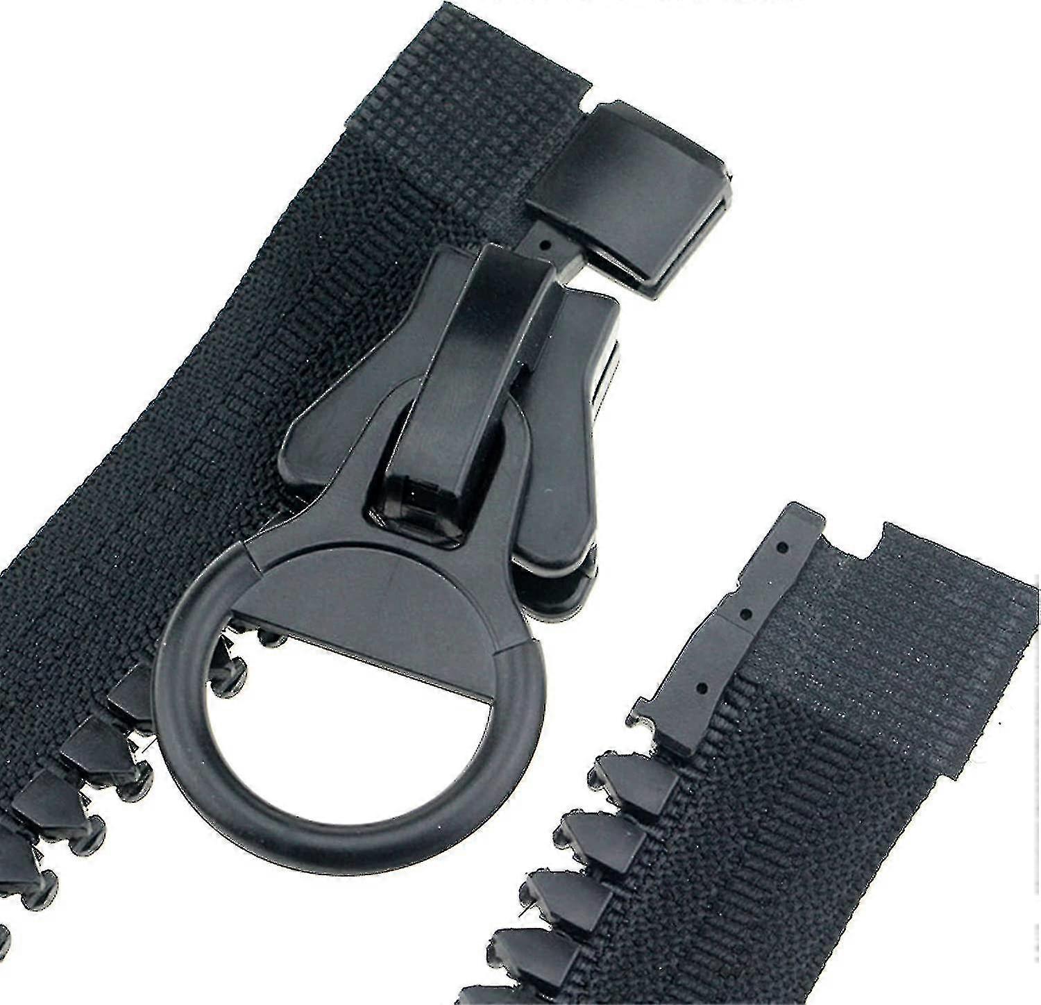 Double Open Super Large Plastic Zipper Black Teeth Heavy Duty Zippers ...