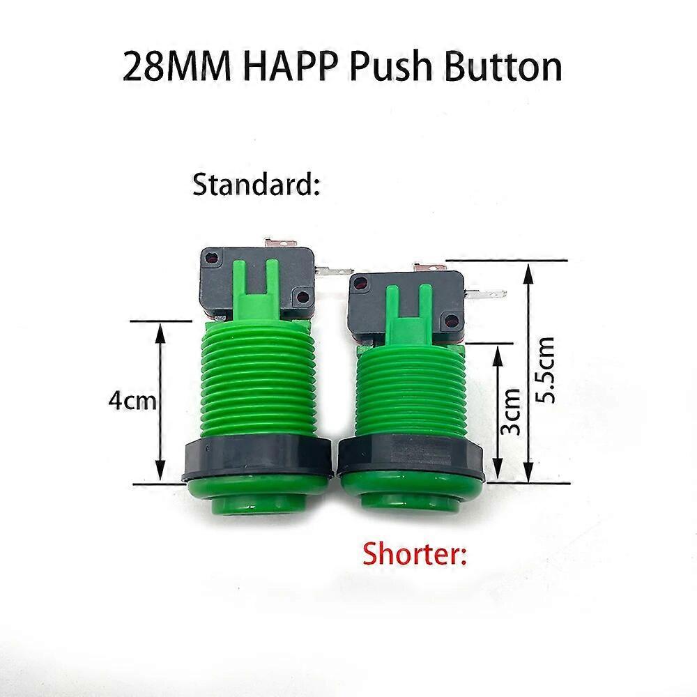 1 Unit 28mm Shorter Push Button Happ American Style With Micro Switch ...