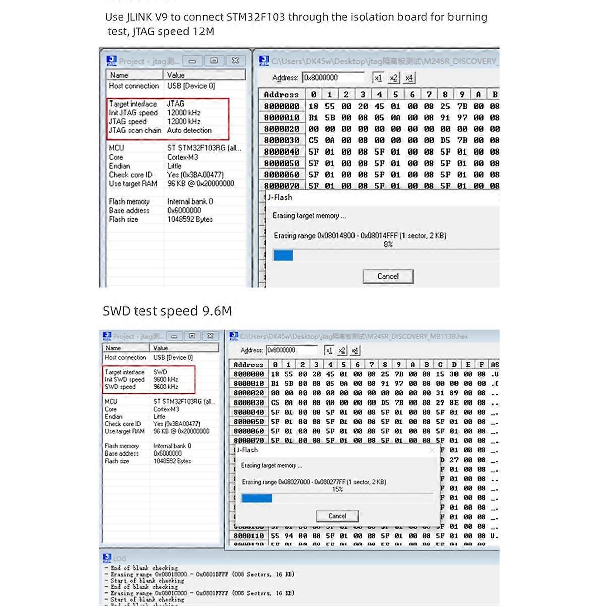 JTAG Isolator Supports JLINK STLINK High-Voltage Isolation Supports SWD ...
