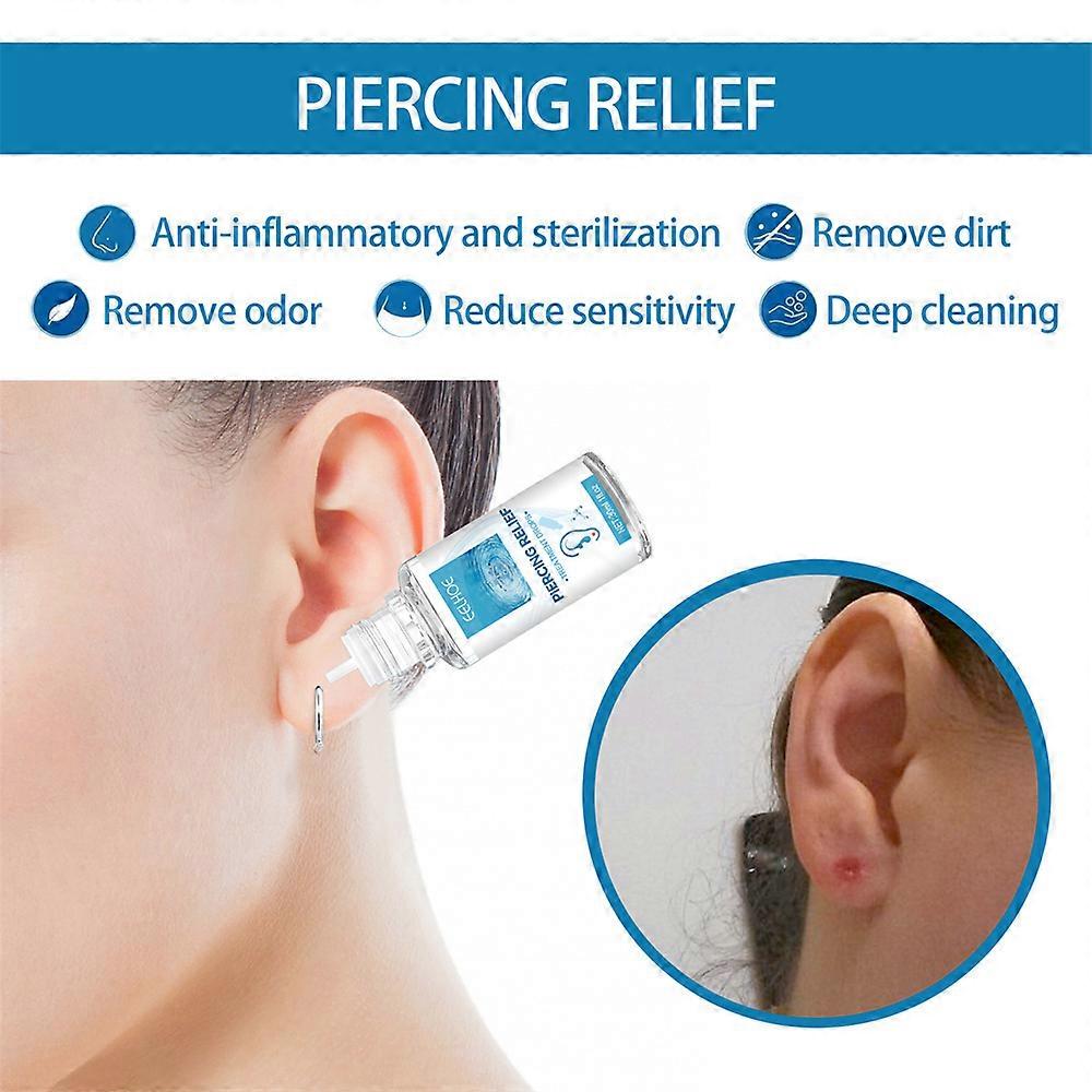 1-3Pcs 30ml Ear Piercing Care Solution Disinfecting Nose Body Piercer ...