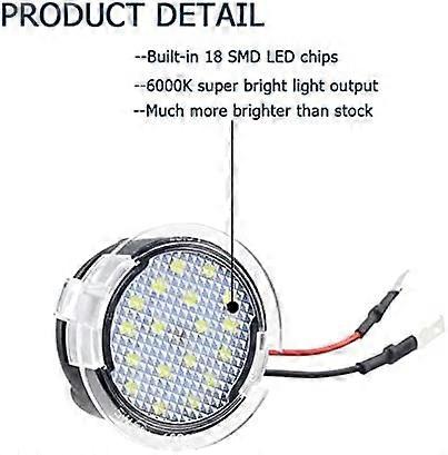 2pcs LED Rearview Mirror Puddle Light Replacement for Ford F150 ...