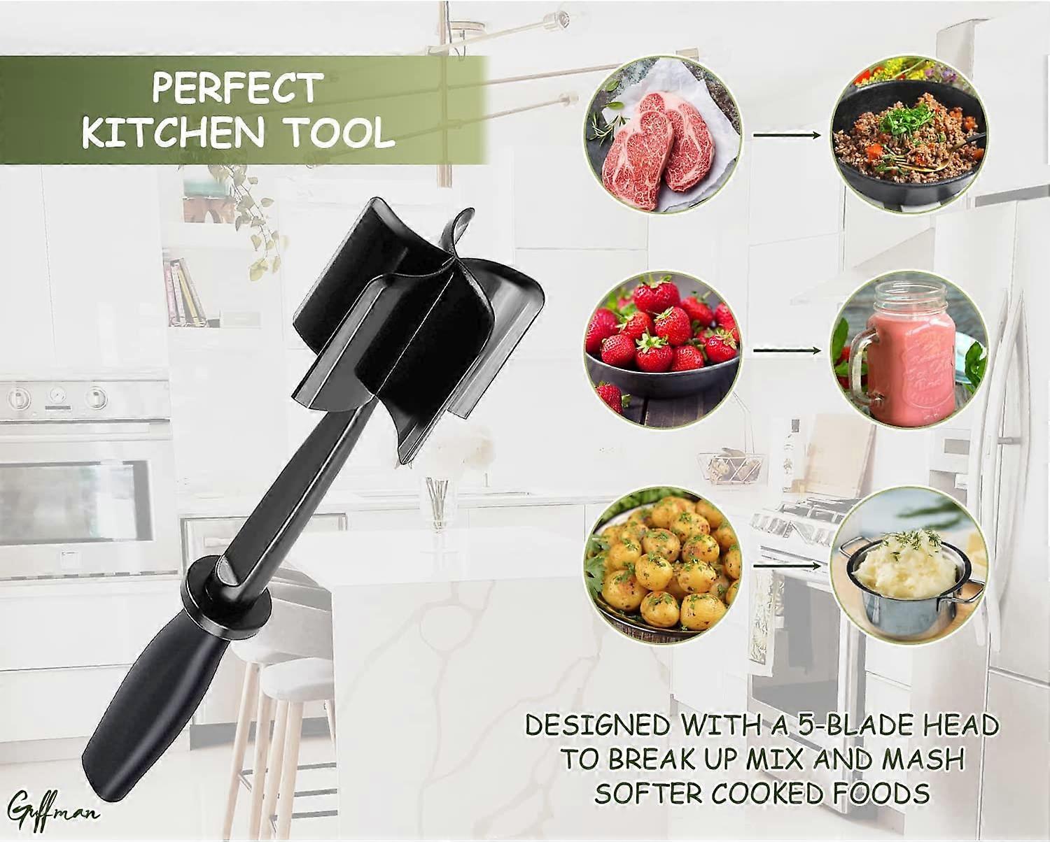 Ground Beef Chopper - Heat Resistant Ground Beef Chopper For Burger ...