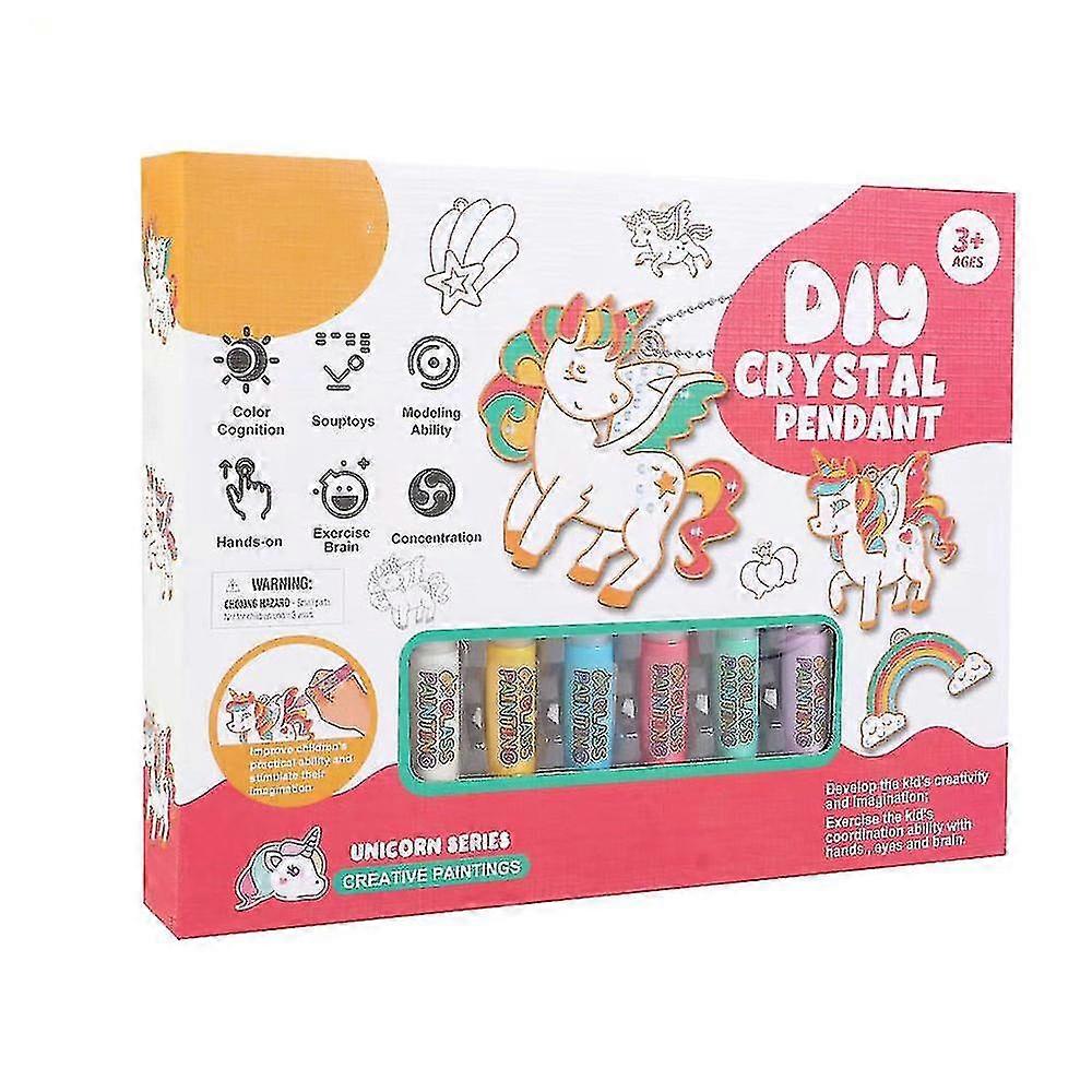 DIY Crystal Paint Crafts Kit, DIY Crystal Pendant Kit, Kids DIY Crystal ...