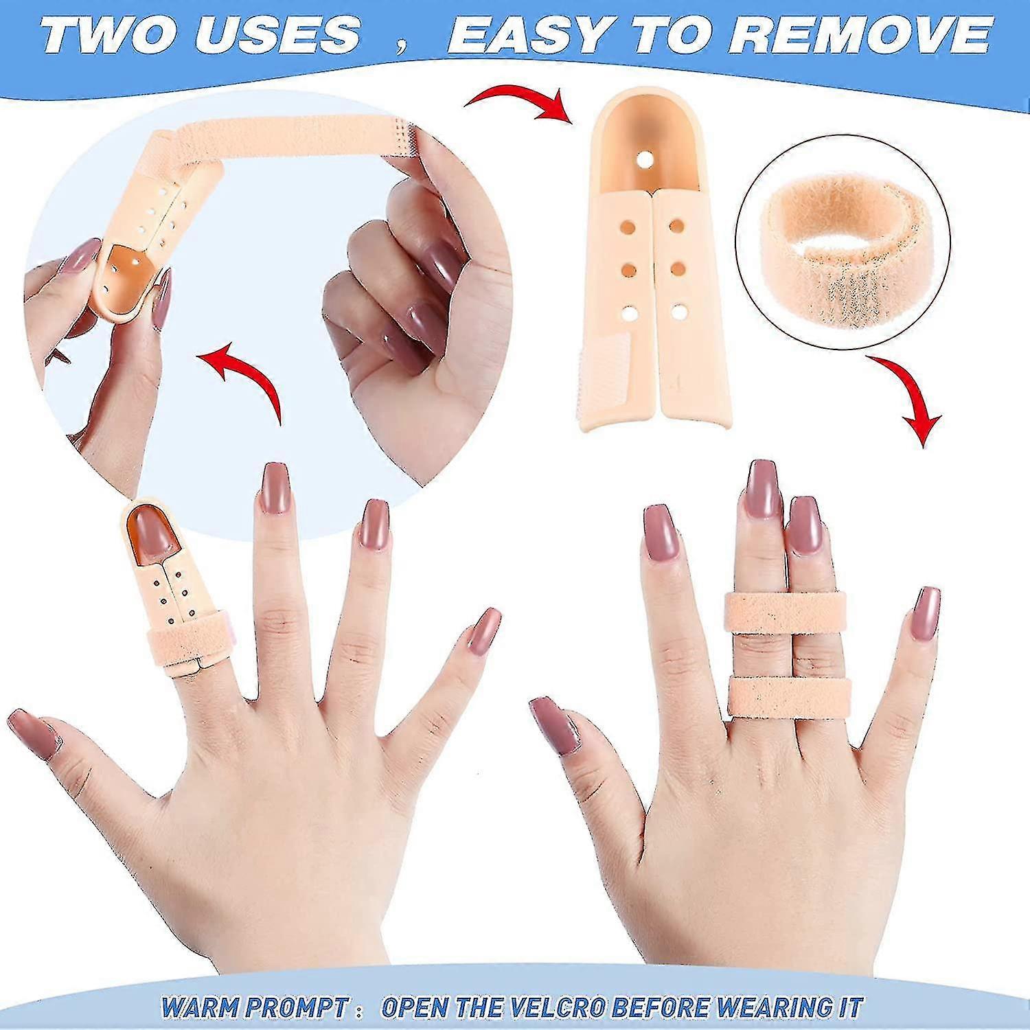 6pcs Plastic Finger Support Protector Finger Splint Mallet Trigger ...