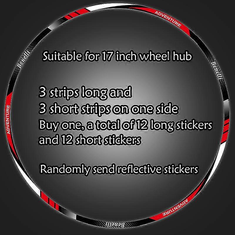 Motorcycle Wheel Sticker Reflective Rim Decal Motocross Hub Stripes For ...