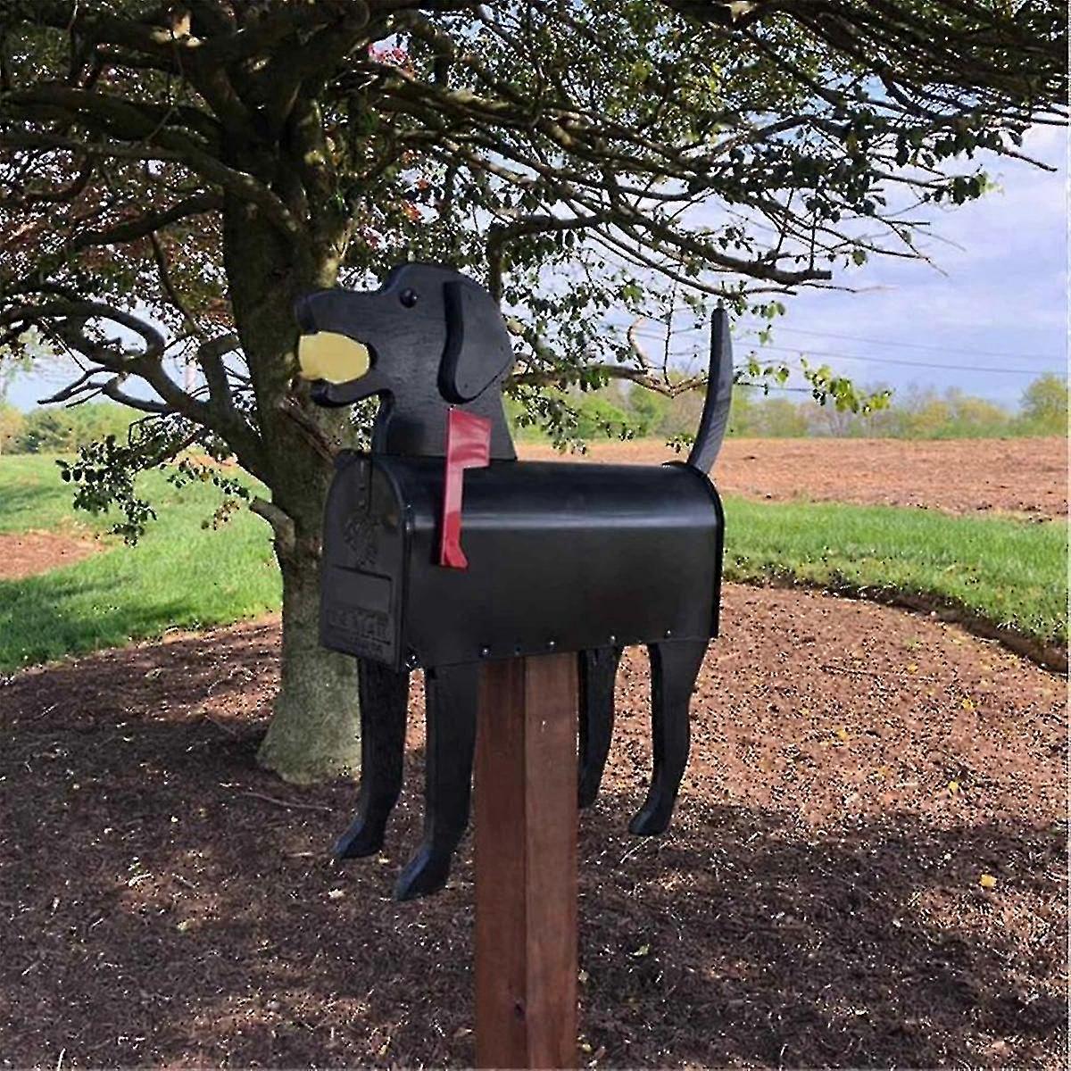 Garden Animal Shape Mailbox Weatherproof Dog And Pig Postal Box For ...
