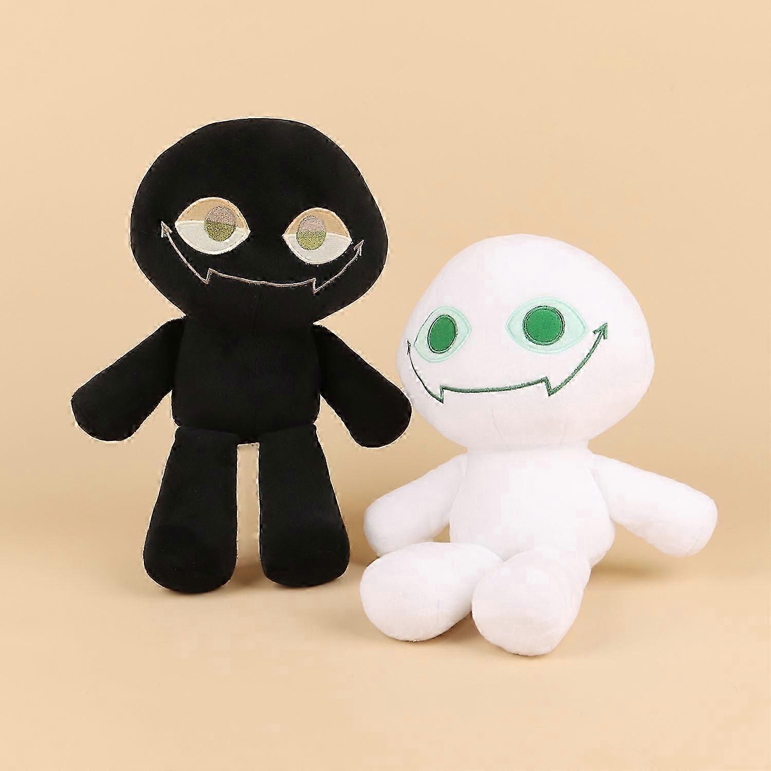 Slap Battles Bob Plush slap battle game Bob black and white plush doll ...