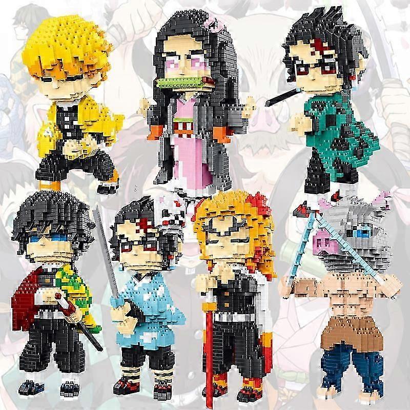 Anime Demon Slayer Mini Building Blocks Kamado Tanjiro Nezuko Giyuu ...