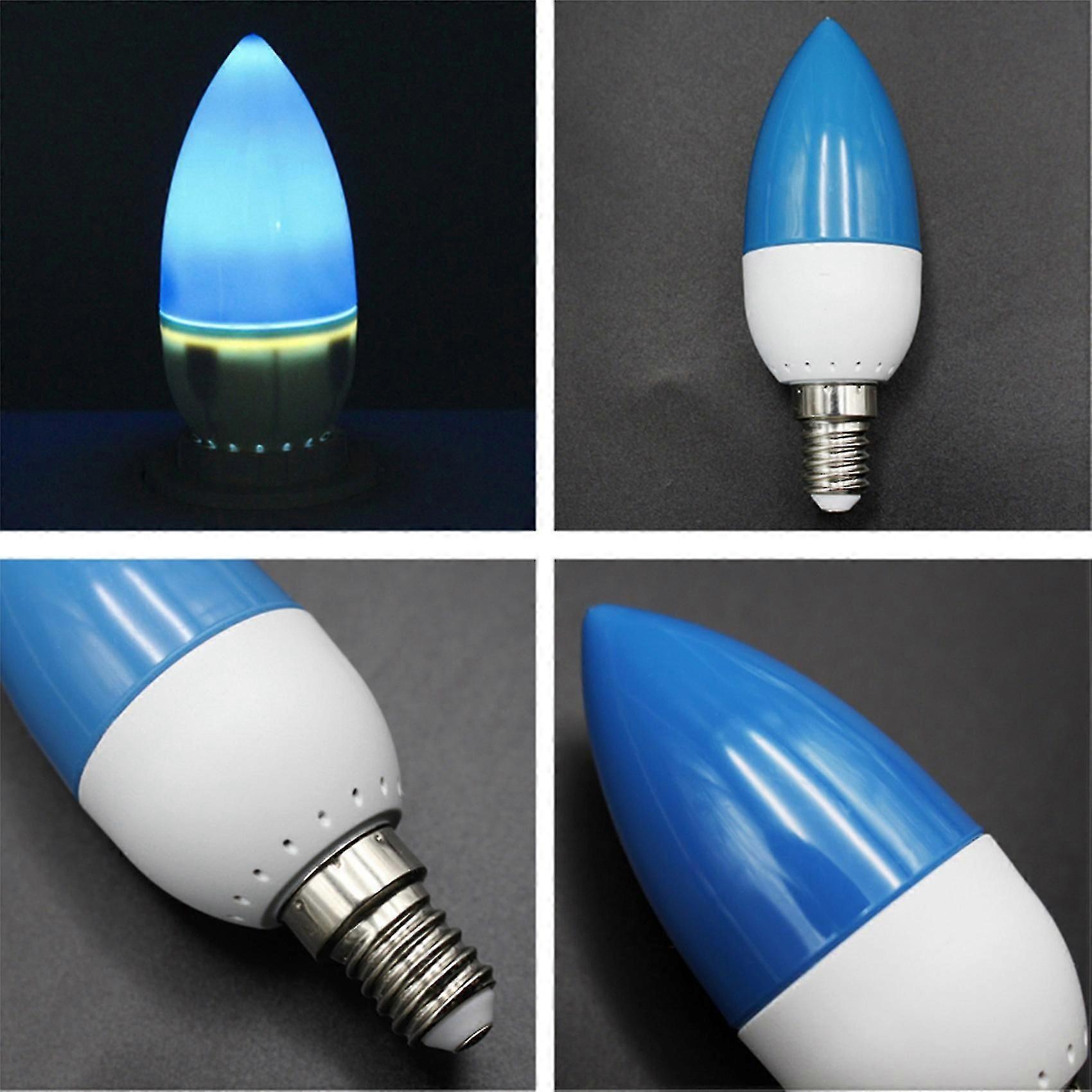 3x E14 Led Colored Candle Tip Bulbs, Colored Candle Lights, Blue ...