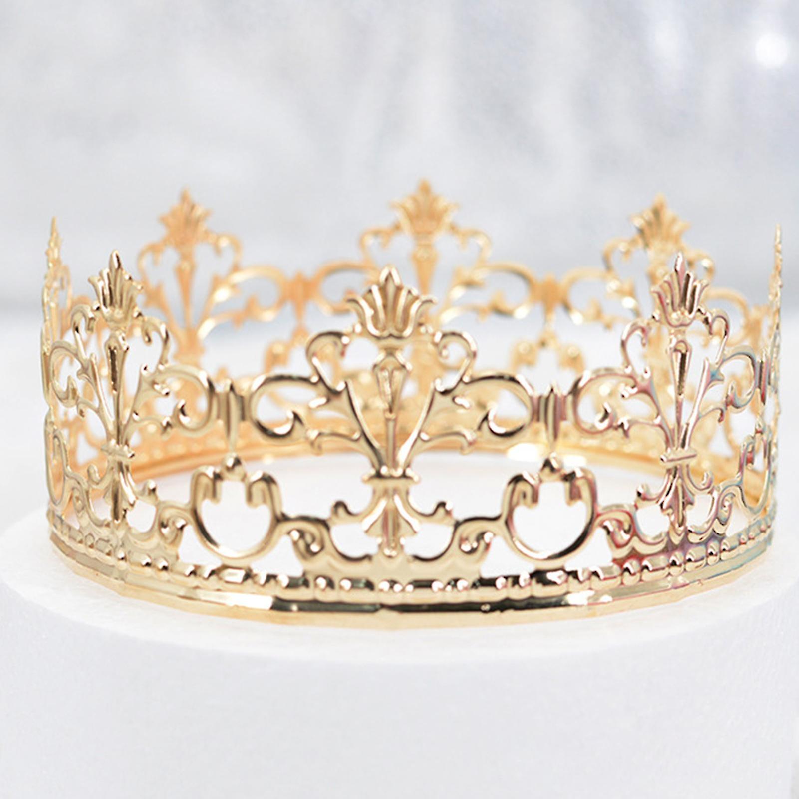Cake Topper Realistic Looking Rust-proof Metal Crown Cake Topper Royal ...