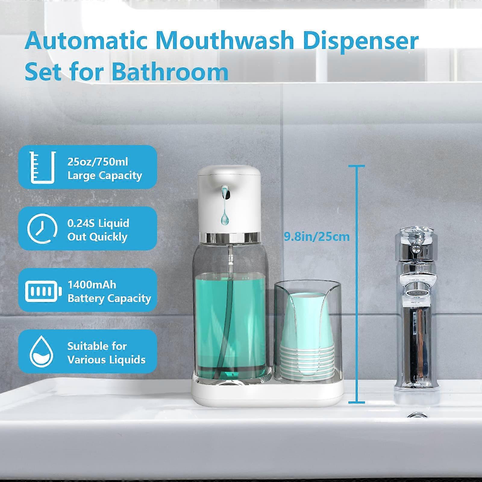 Automatic Electric Mouthwash Dispenser 20ml/30ml Adjustable Output ...