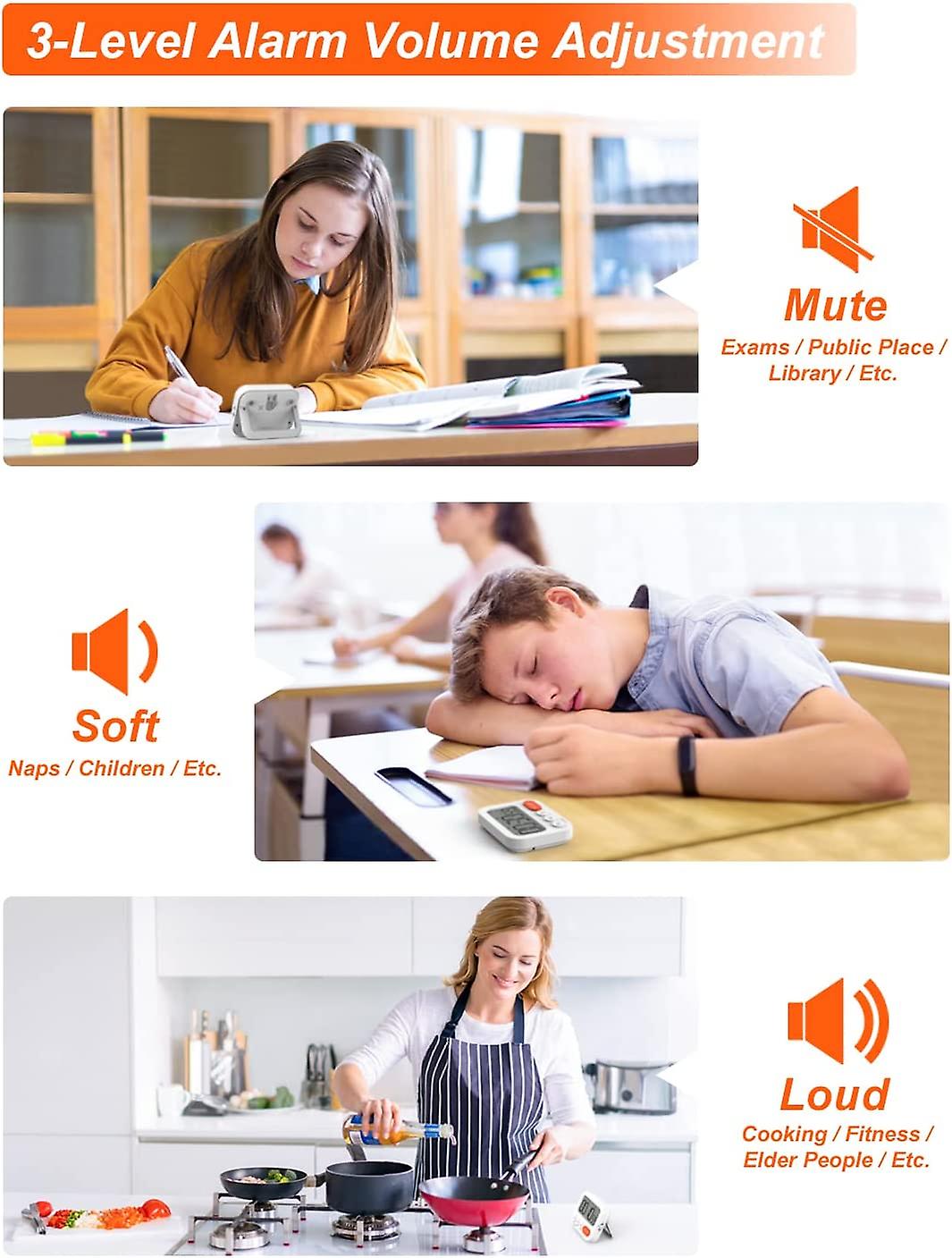 Jinglin Kitchen Timer For Cooking Magnetic Countdown Clock With Lcd ...