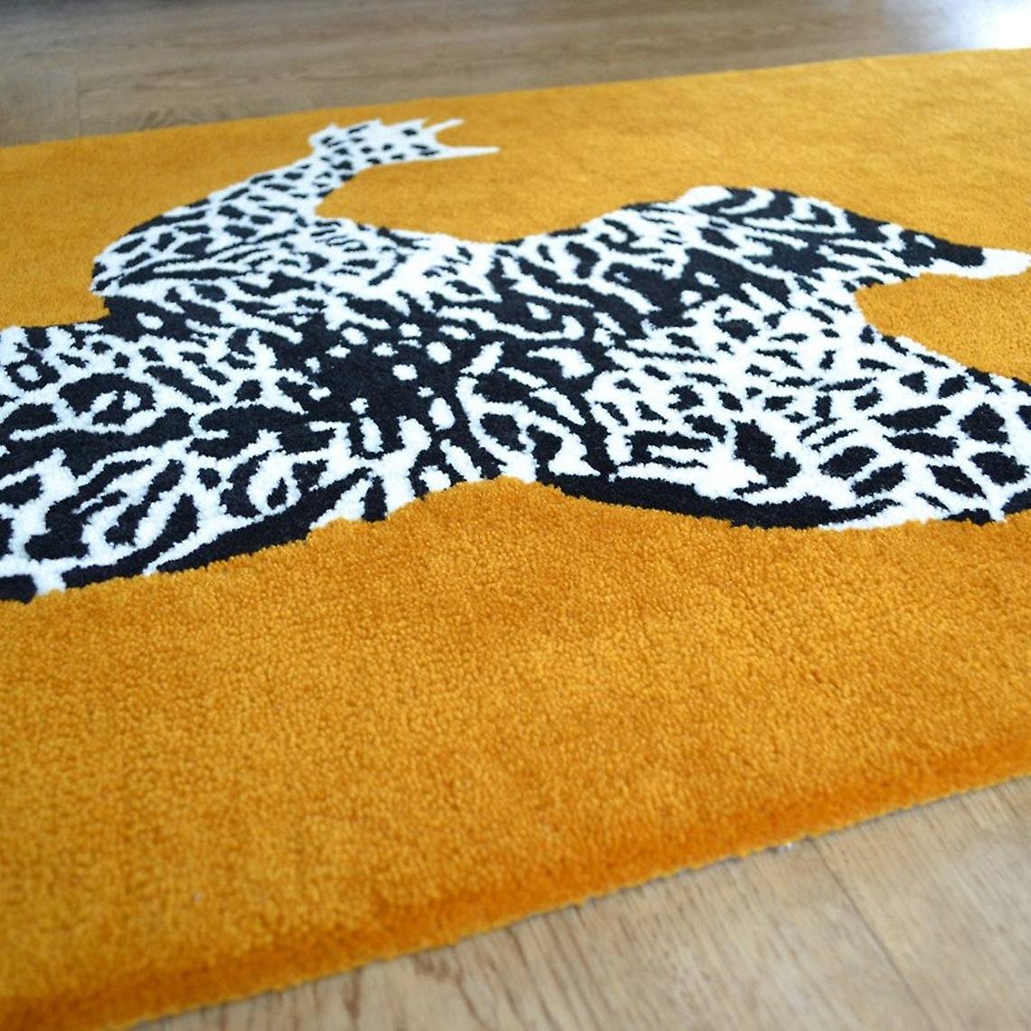 Rida Handloom Handmade Climbing Leopard Runner Rug For Bedroom & Stair ...