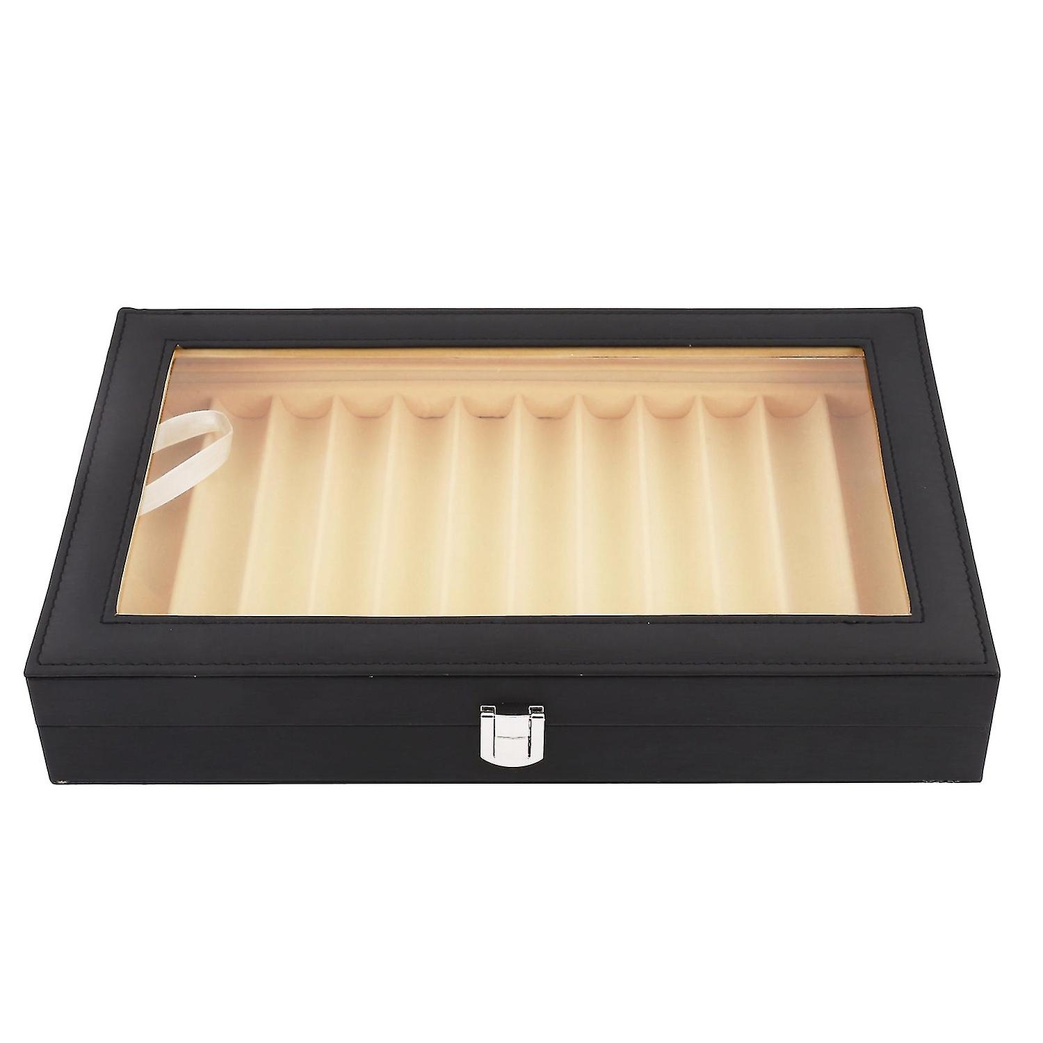 12 Black Pen Box Leather Pen Display Box PU Pen Storage Box Leather ...
