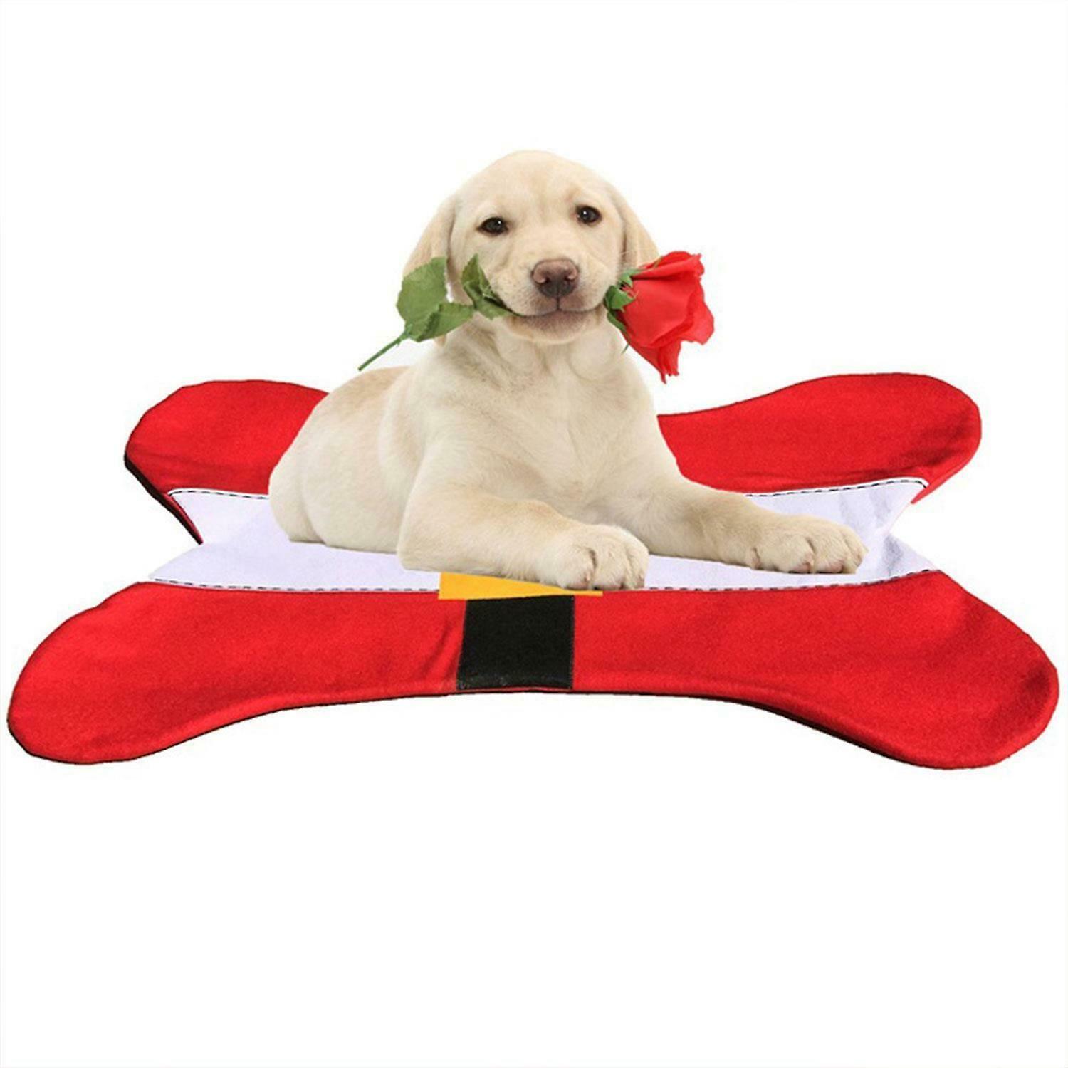 Christmas Dog Bone Design Pet Bed Sleep Rest Mat Santa Belt Dog Pad ...