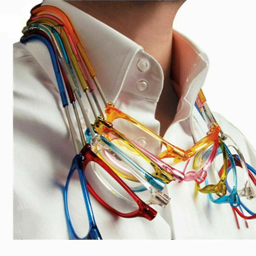 Folding Magnetic Reading Glasses Snap Click Front Neck Hanging ...