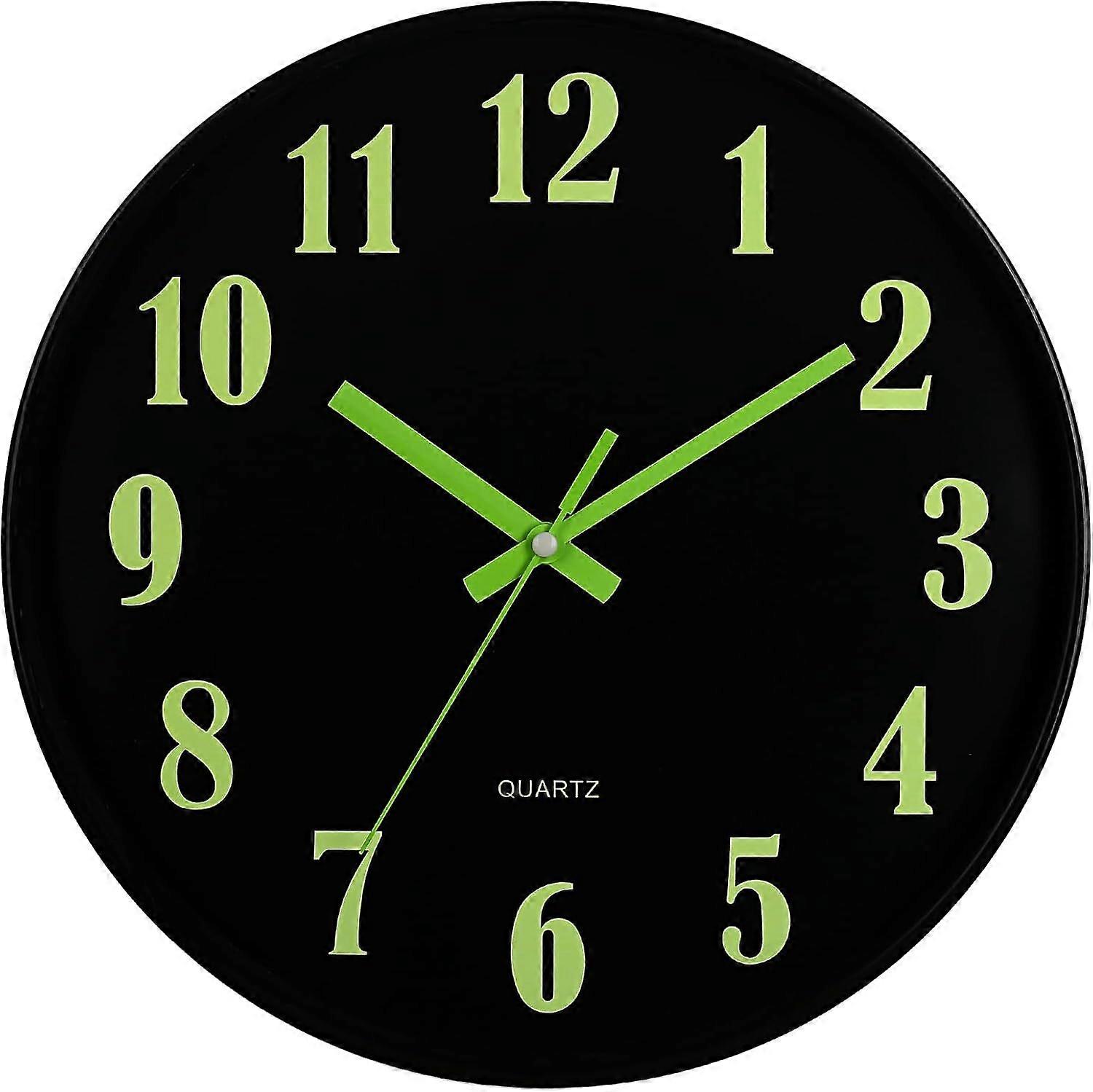 Luminous Wall Clocks Battery Operated,Modern Wall Clock Glow in The ...