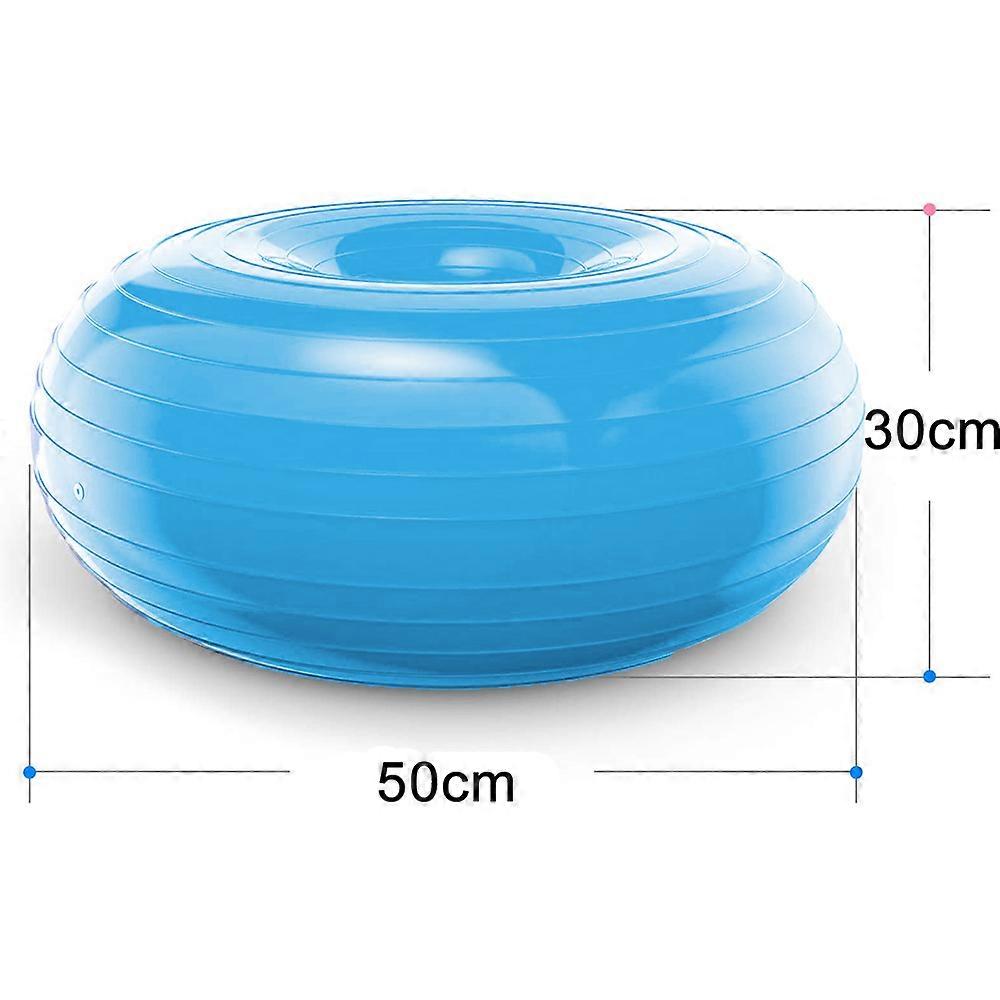 Yoga Ball|Donut Yoga Ball - Light Blue With Pump | Fruugo UK