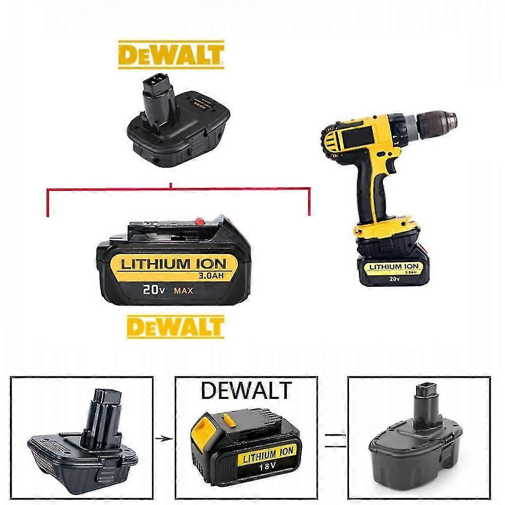 For DeWalt DCB/DCD/DCF 20V lithium battery converter adapter to DeWalt ...