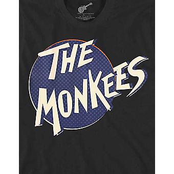 The Monkees T Shirt Retro Dot Band Logo new Official Mens Black | Fruugo US