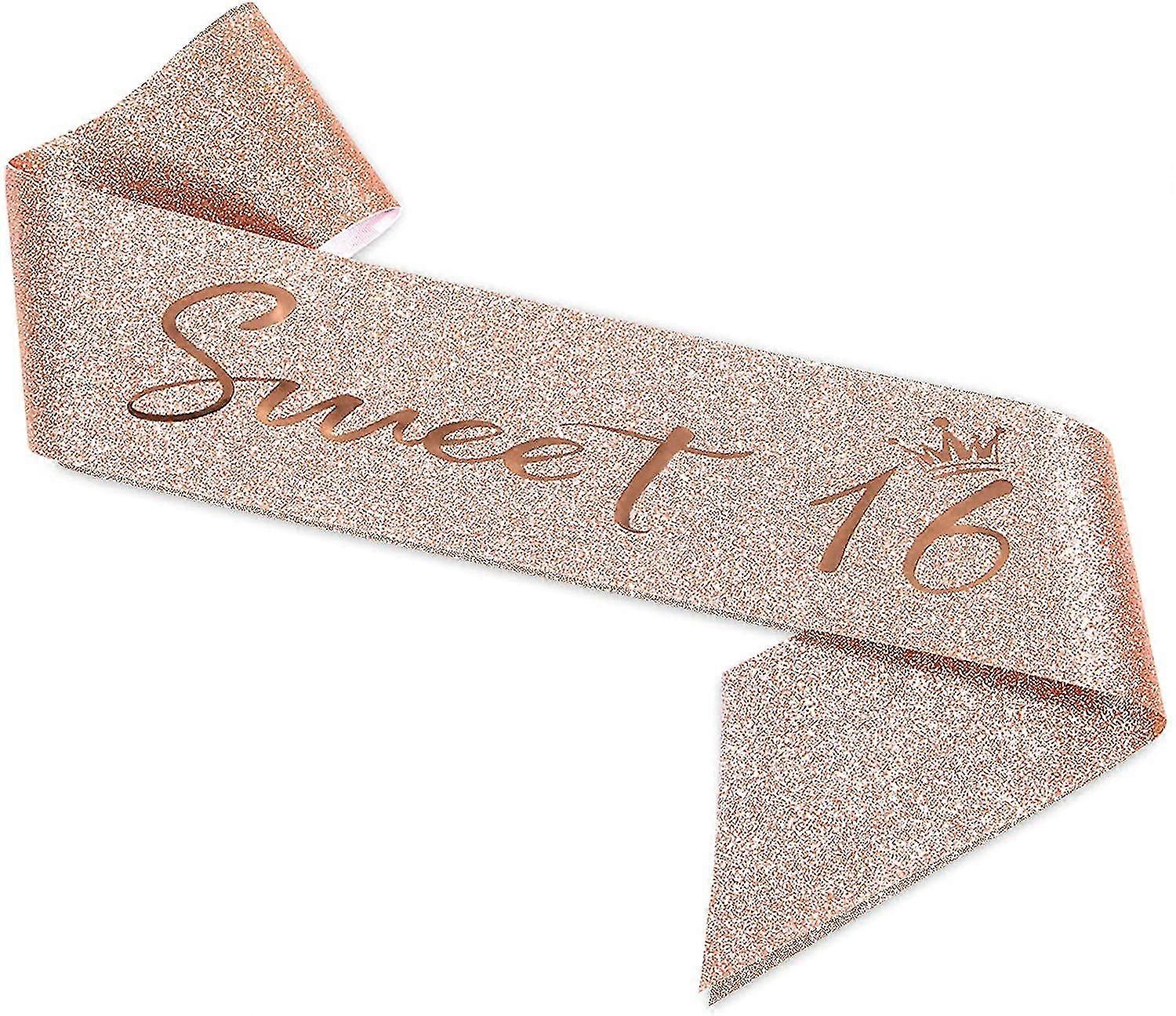 16th Birthday Sash And Tiara For Girls, Sweet Sixteen Birthday Sash ...