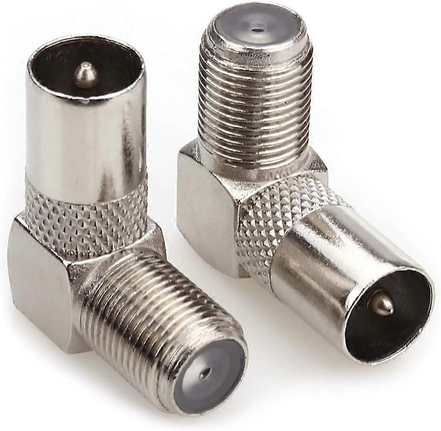 2025,Coaxial Male TV Antenna Plug to F Plug 90 Degree Right Angle ...