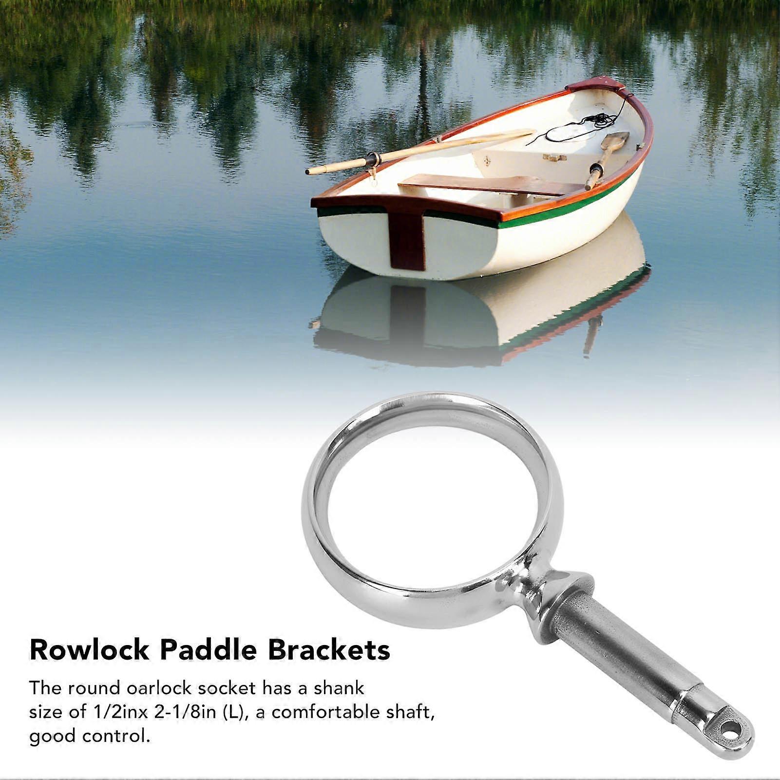 1 Pair Boat Stainless Steel Oarlock 2 Inch ID Mirror Finish Rowlock ...