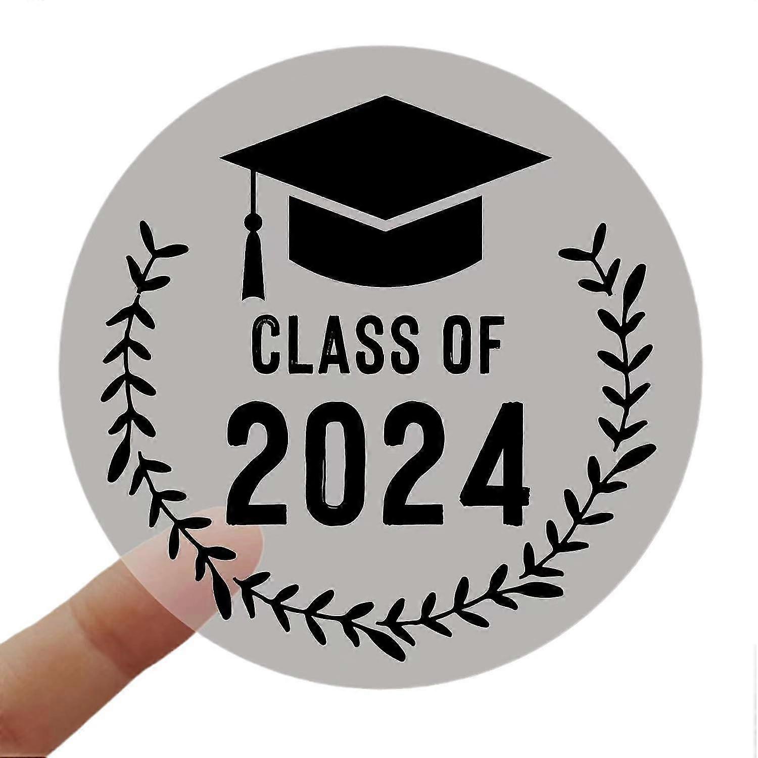 100 x Class of 2024 Stickers, Graduation Gift Gold Stickers, Class of ...