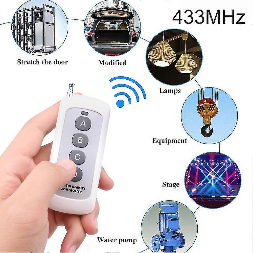 4 Buttons 433MHz 1000m Long Range Wireless Remote Control Switch ...