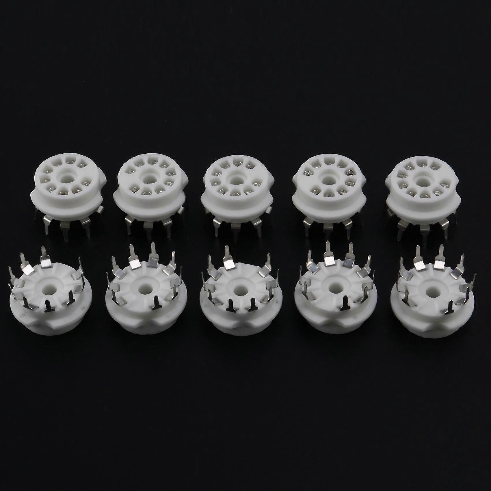 10PCS PCB 9Pin Ceramic B9A Vacuum Tube Socket Audio HIFI DIY Amps for ...