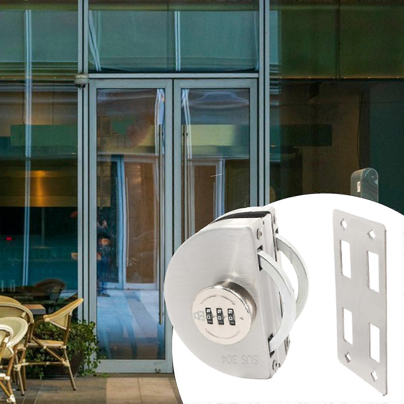 Frameless Glass Door Lock Push Sliding Door Lock Fits 10-12 mm Keyless ...