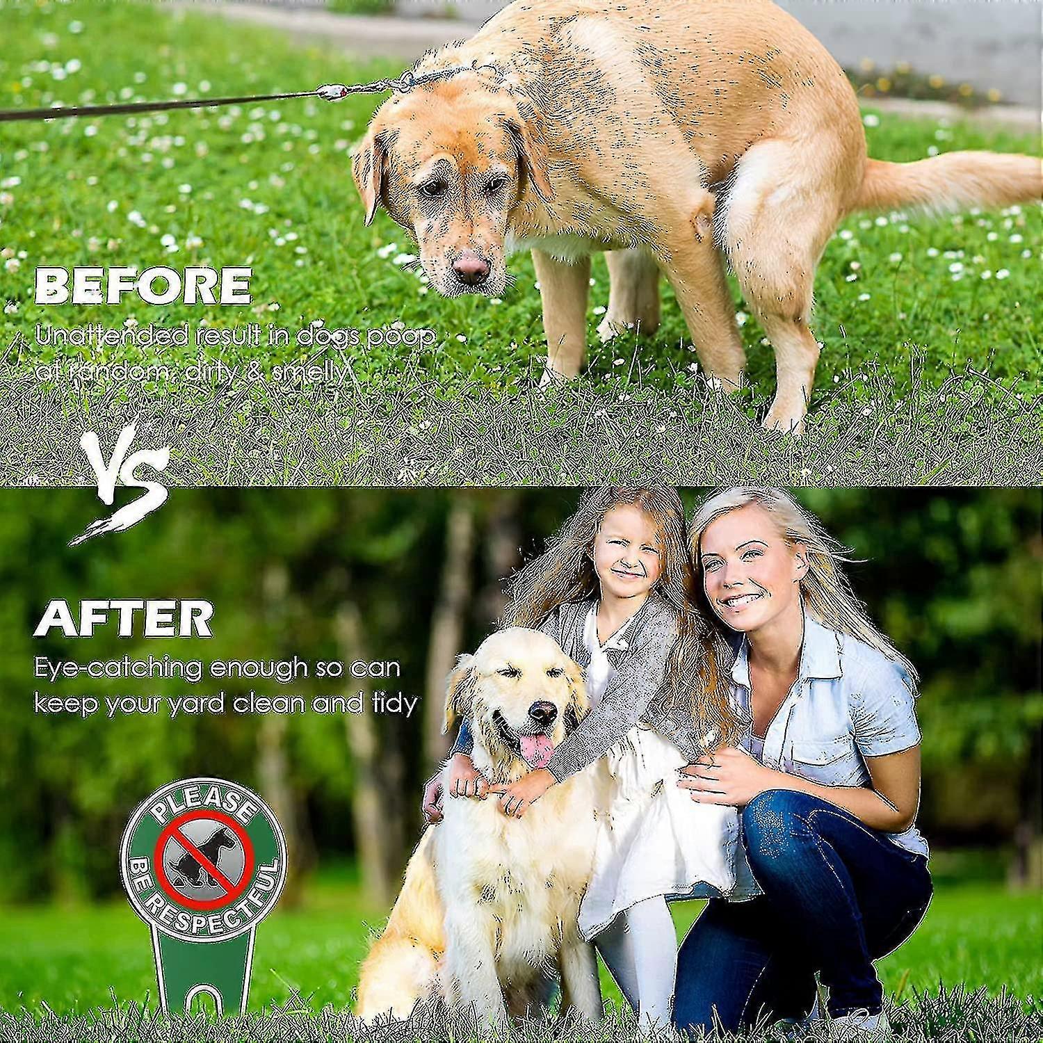 4 Pieces No Poop Dog Signs Please Be Respectful No Pooping Dog Lawn ...