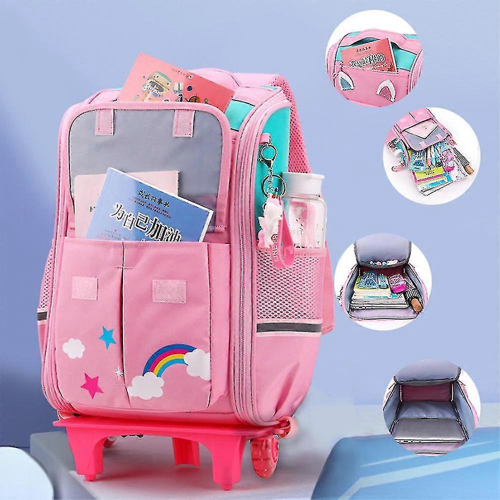 School Wheeled Backpack For Girls School Trolley Bags With Wheels ...