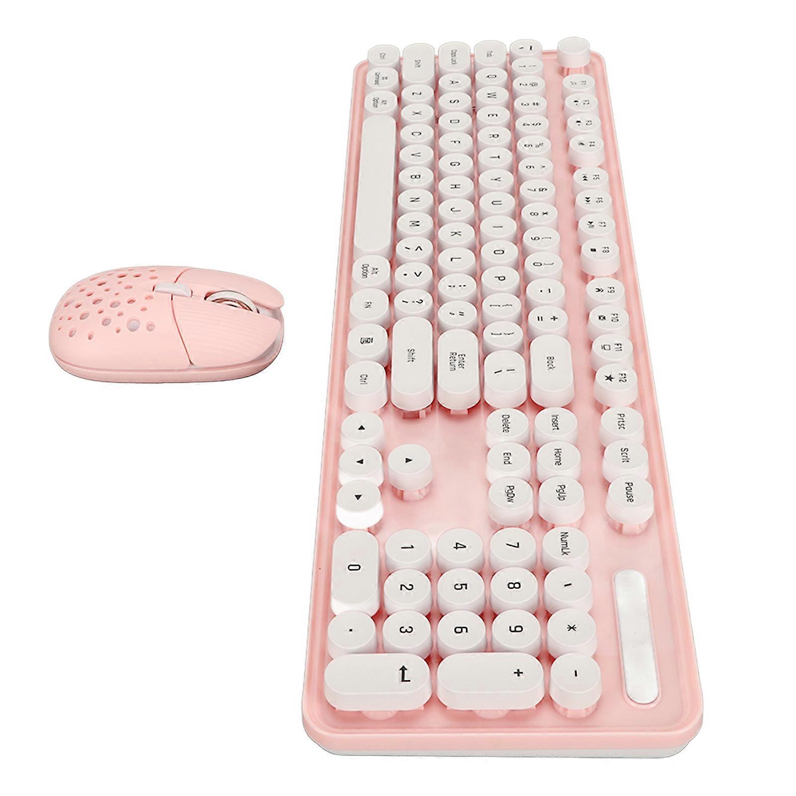 Wireless Keyboard and Mouse Combo Pure Color Retro 2.4G Wireless ...