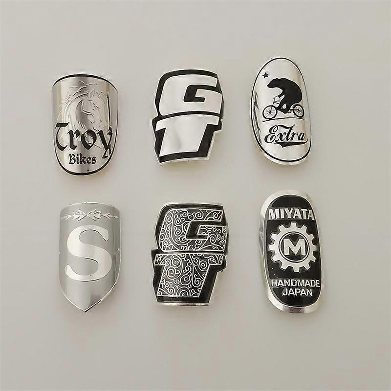 Bike Head Badge Soft Aluminum Decals Stickers for MTB BMX Folding ...