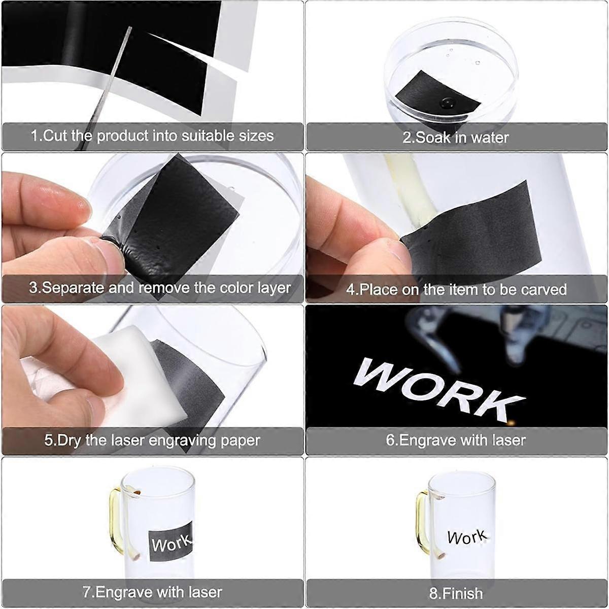 Laser Engraving Paper,2Pcs Laser Engraving Marking Color Paper for ...