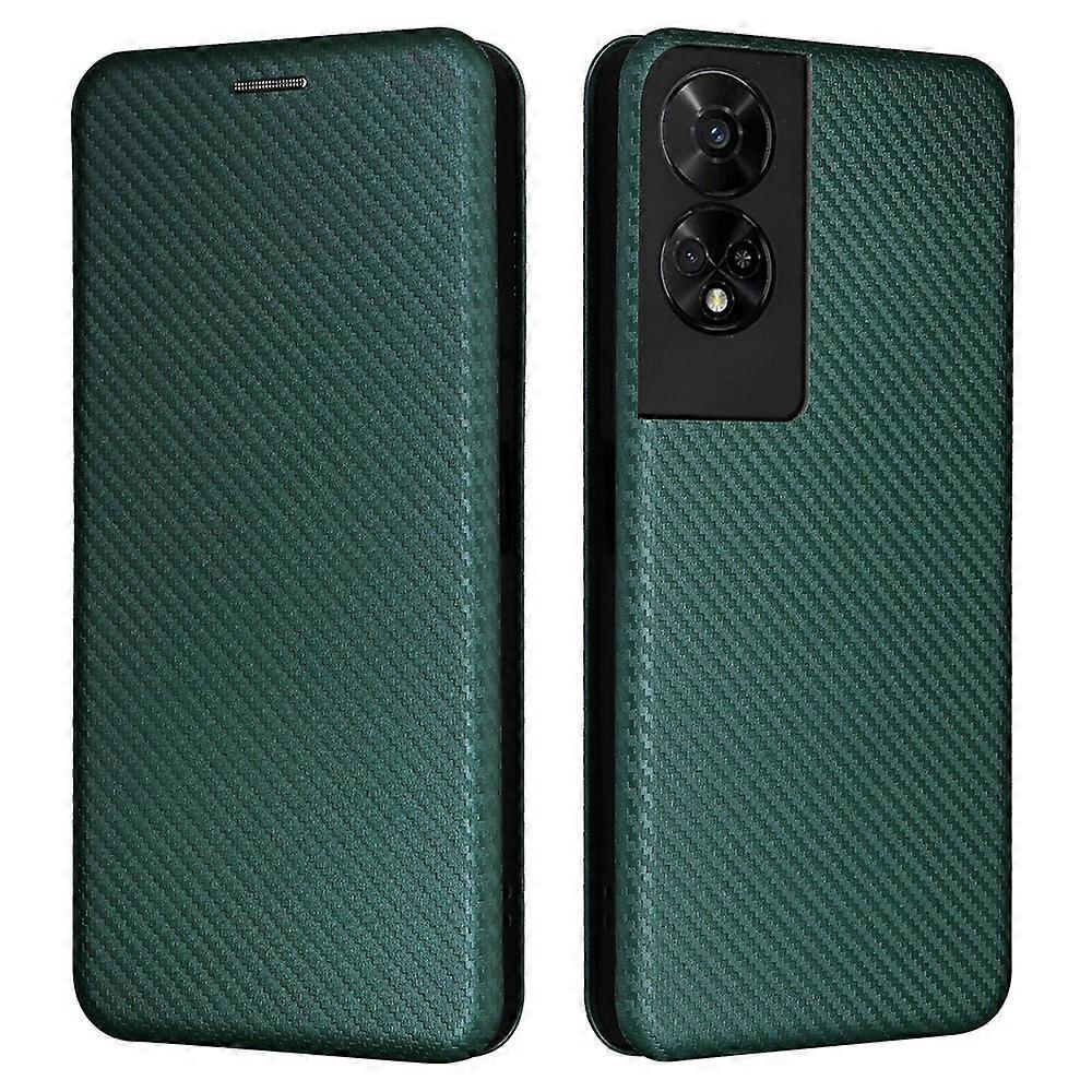 For TCL 50 5G Leather Case Carbon Fiber Texture Stand Magnetic Closing ...