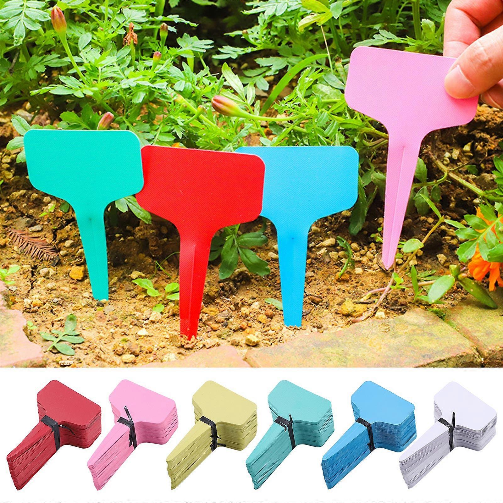 100pcs Garden Plant Labels Plastic Sign Tags Nursery Markers Flower ...
