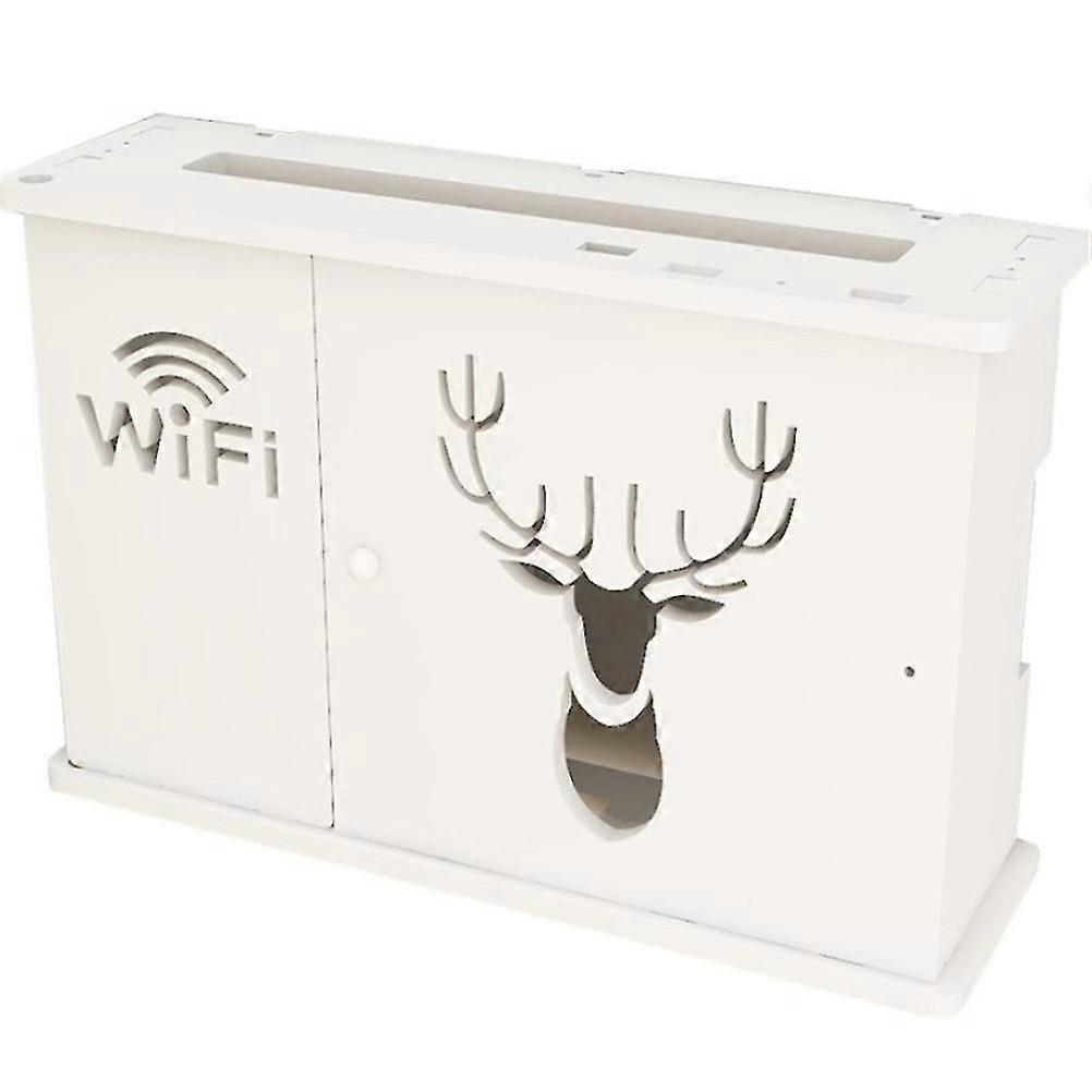 Wireless Wifi Router Shelf Storage Boxes Cable Power Plus Wire Bracket ...