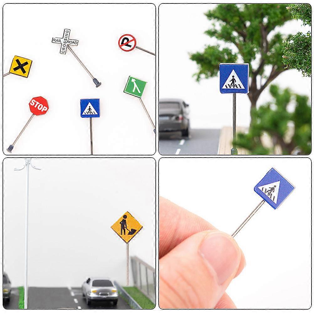 14pcs Miniature Street Road Signs Traffic Signs Models Road Signs for ...