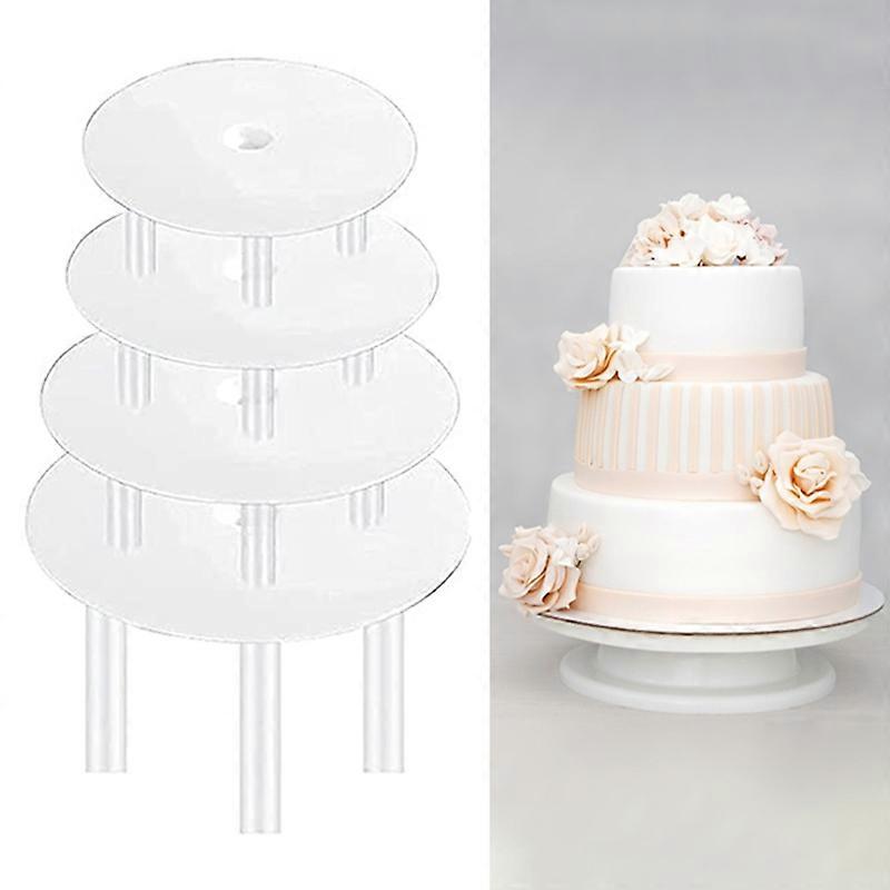 1 Set Reusable Round Cake Spacers Waterproof BPA Free Stacking Cake ...