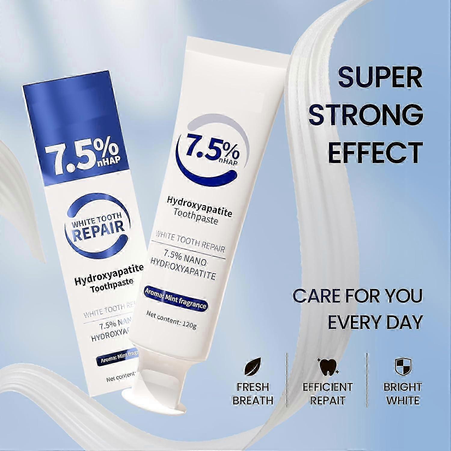 Hydroxyapatite Toothpaste for Advanced Enamel Protection, Fresh Breath ...
