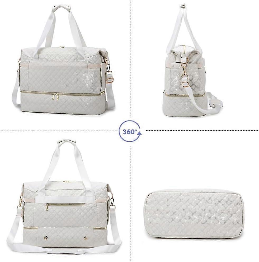 Foldie Expandable Weekender Bag for Women, Large Carry-On with USB Port ...