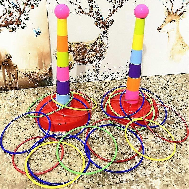 Children Throw Circle Game Ferrule Stacked Toys Fun Indoor Outdoor ...
