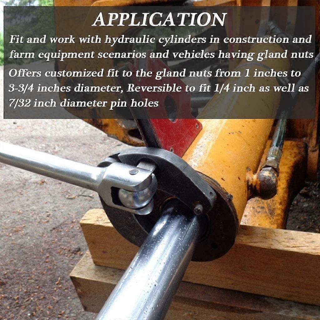 Large & Small Adjustable Gland Nut Spanner Wrench Set for Hydraulic ...