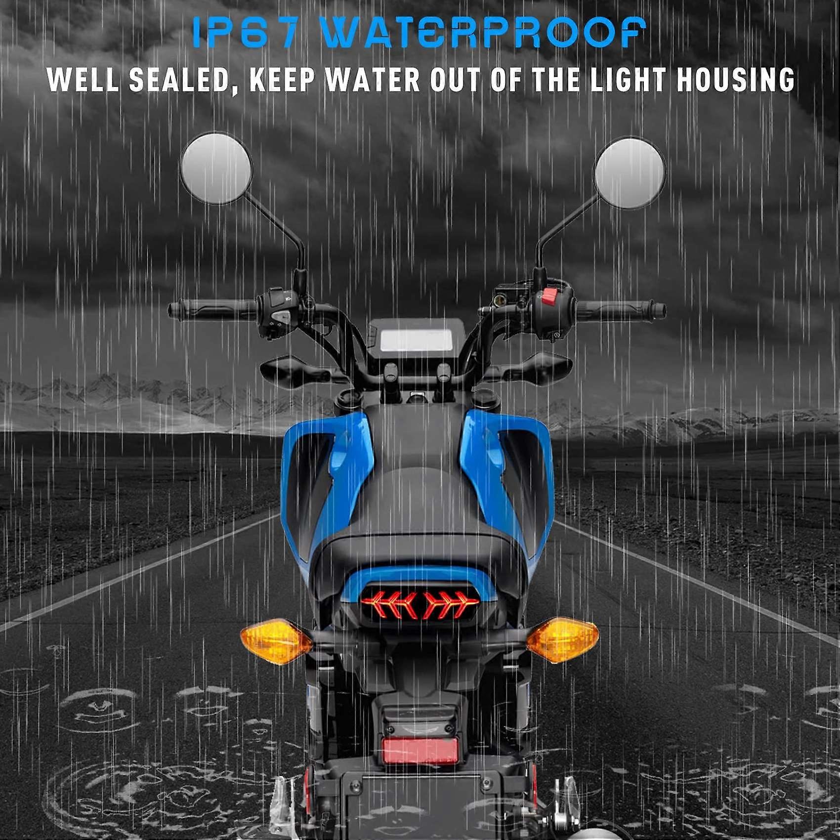 Motorcycle Taillight LED Brake Tail Light with Turn Signals for ...