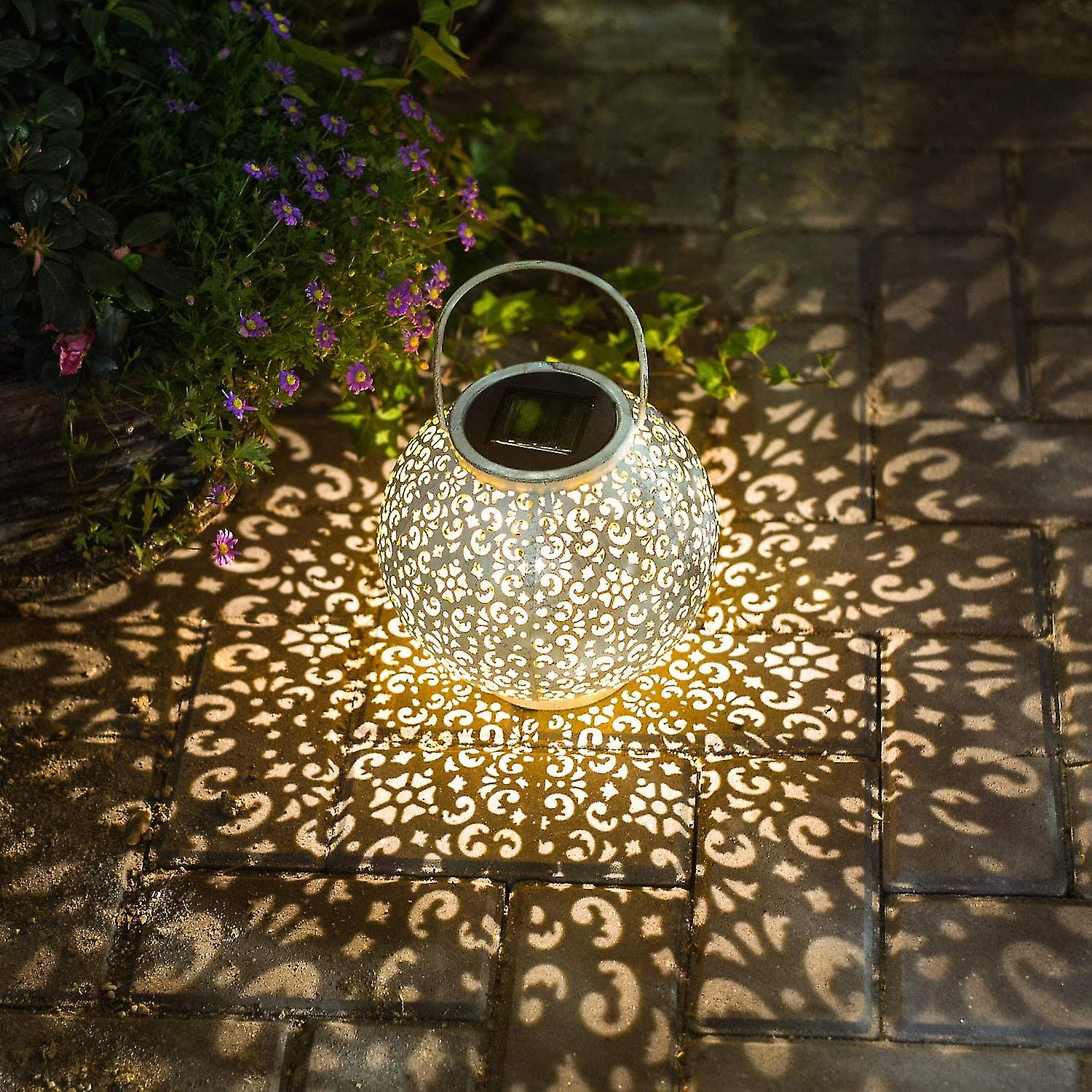 Large Hanging Solar Lantern For The Garden, Outdoor Lights, Metal ...
