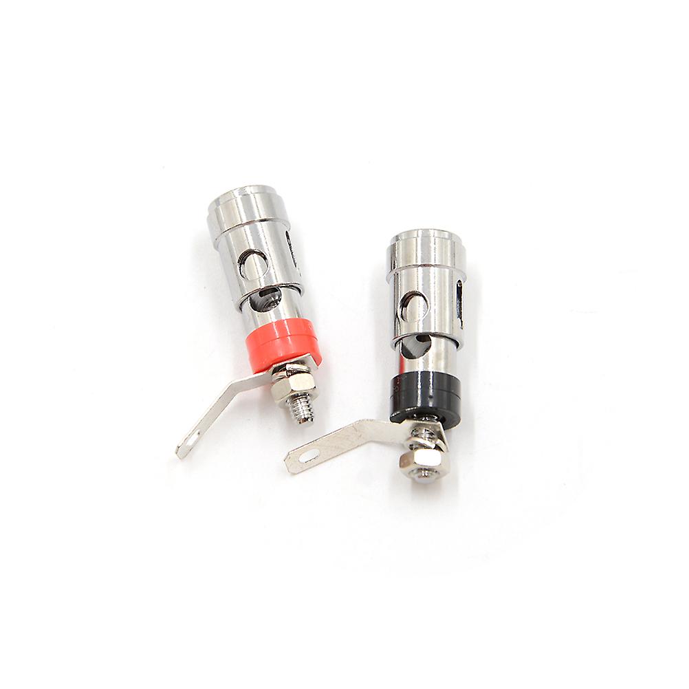 2pcs Speaker Audio Amp Terminal Binding Post Spring Loaded Type Nickel ...