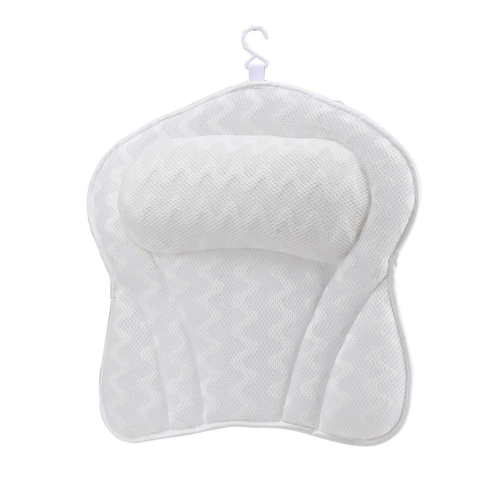 4D mesh support pillow Home Spa bathtub headrest with 6 suction cups ...