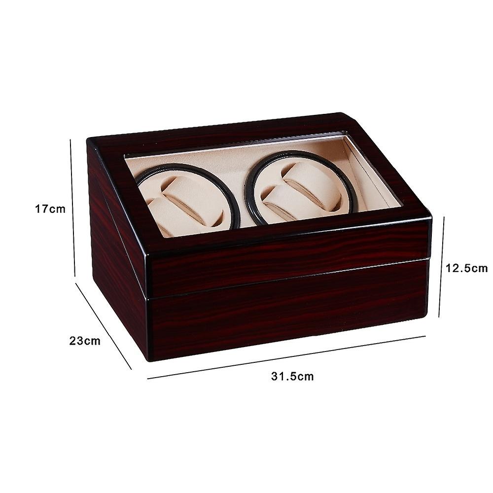 4+6 Digits Mechanical Watch Automatic Winding Watch Box Red Sandalwood ...